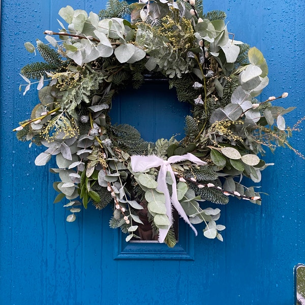 Spring/easter Wreath Kit | DIY Wreath Kit | Door Wreath | Fresh Flowers ...