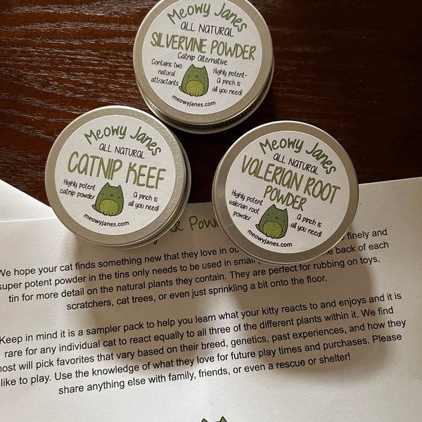 Catnip Alternative Powder Pack: Catnip Keef, Silvervine, Valerian Root ...