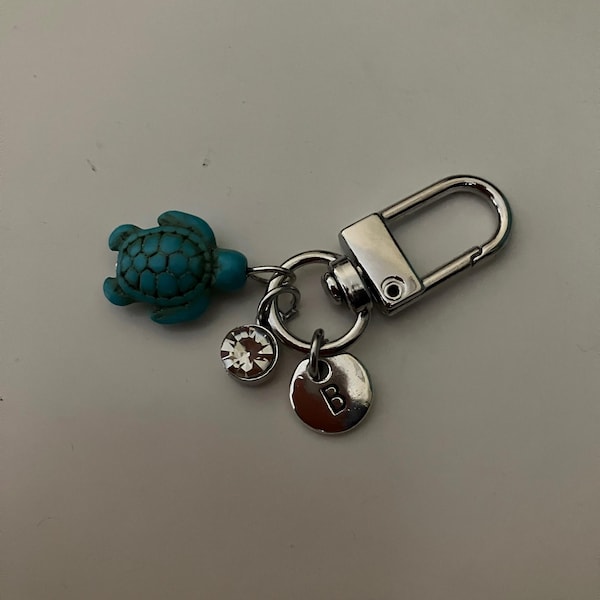 Personalised Turtle Keychain,turtle Keyring,personalised Gift,travel ...