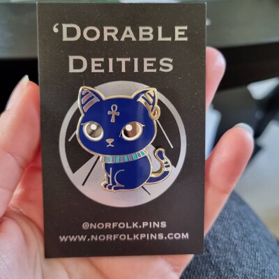 Bastet // Egyptian God Hard Enamel Pin // Dorable Deities // 35mm Tall ...