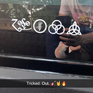 Zoso Symbols Car Decal Led Zeppelin Zoso Symbols Car Decal - Etsy