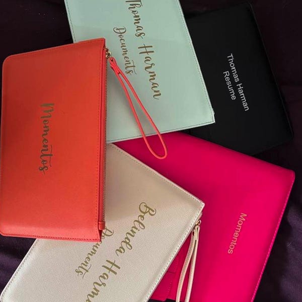 Personalised Text A4 Zipped Conference Folder Executive Portfolio ...