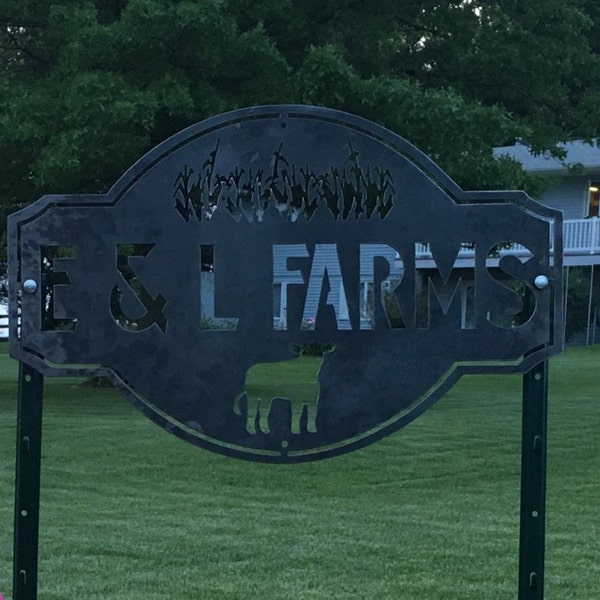 Custom Vintage Metal Farmhouse Sign - Family Farm Wall Art ...