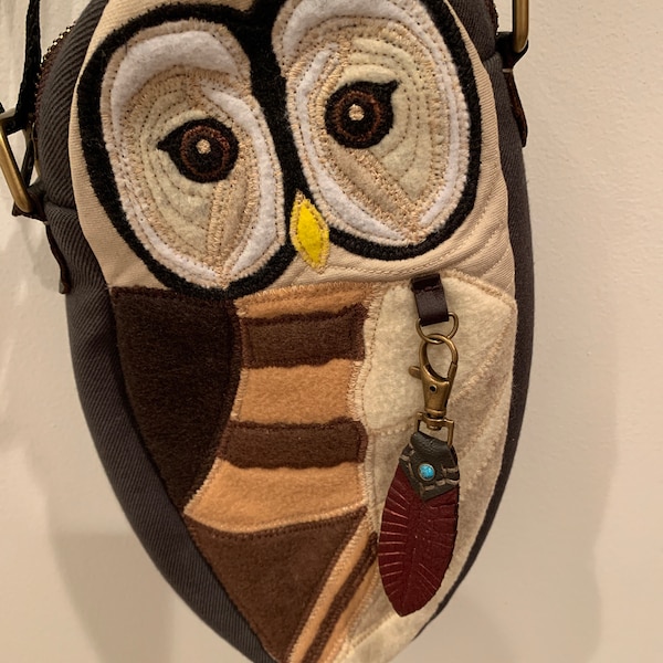 Owl Bag, Felt Patchwork Owl Bag, Woodland Owl Bag, Owl Patchwork Bag ...