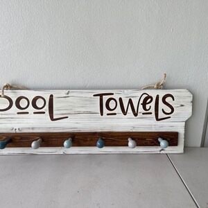 Custom Pool Sign, Pool Towel Holder, Pool Sign, Pool Towel Rack, Pool ...