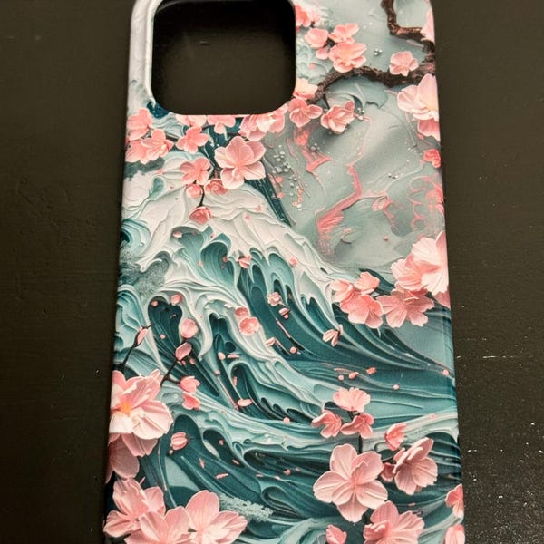 Magsafe Asian Chinese Embroidery Phone Case Green Landscape Tough Phone ...