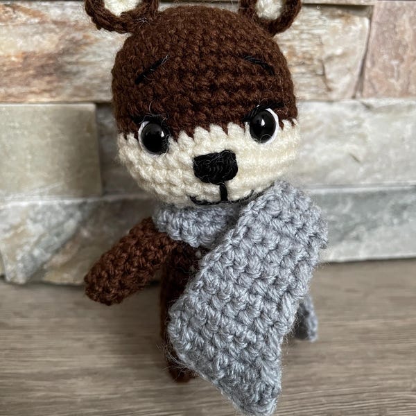 Tiny Squirrel Crochet Pattern , Amigurumi Mini Forest Animal Crochet ...