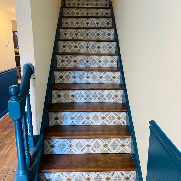 Stair Riser Stickers - Removable Stair Riser Tile Decals - Campagne ...