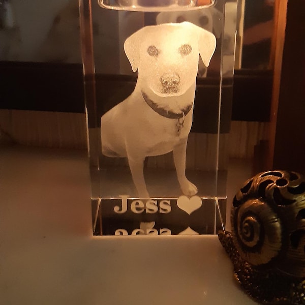 3D Crystal Photo, Custom 3D Crystal Photo Cube, Custom Photo Gift ...