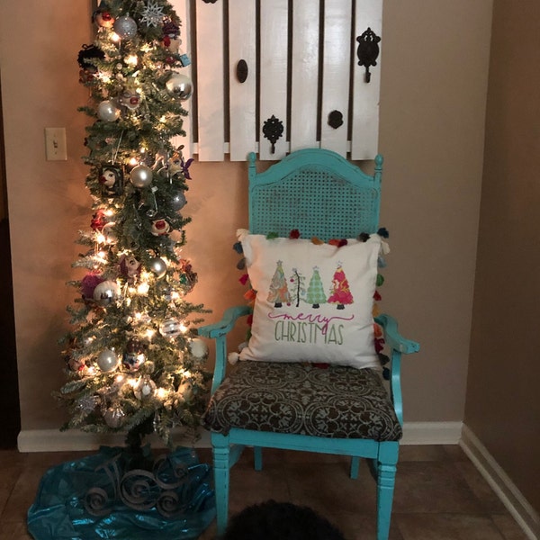 Raggedy Christmas Trees in a Row Applique Design ~ 4 Trees in a Row ...