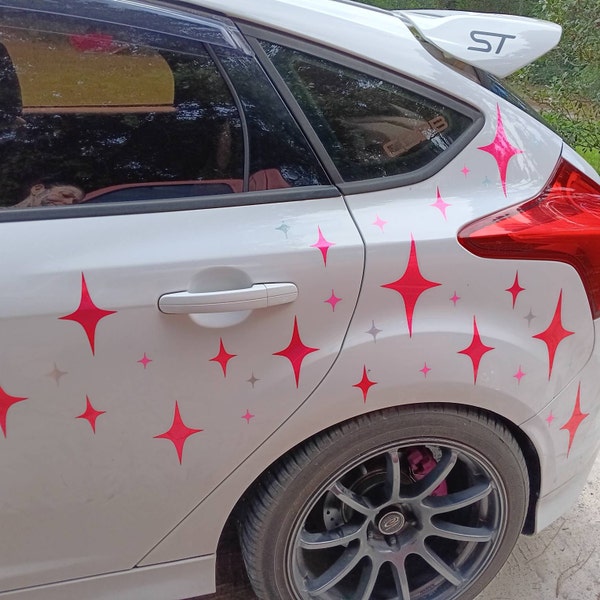 JDM 4 Point Star Sparkle Livery 16 Pack -2" to 5"- / Holographic, Oil ...