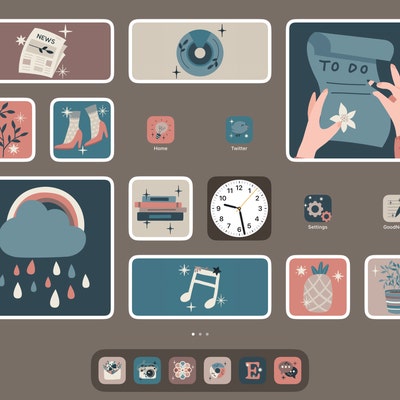 Stars Highlight Icons Ios 14 App Icons Ios14 Aesthetic iPhone Widgets ...