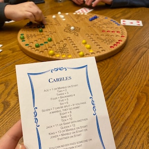 Marbles Game Double Sided 46 Player Marbles and Card Game - Etsy