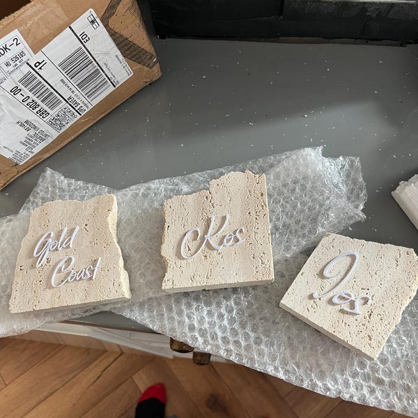 Customizable Natural Stone Table Signs for Conventions, Summons ...