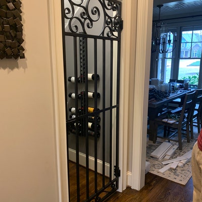 Iron Wine Cellar Door Gate, Double Door, Hand Forged Steel, 30 to 36 ...