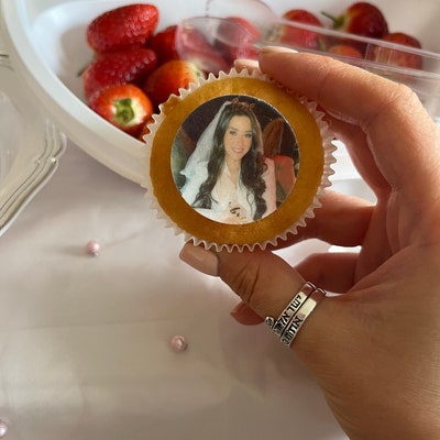 30 Personalised Edible Rice Paper Cupcake Fairy Cake Toppers / - Etsy