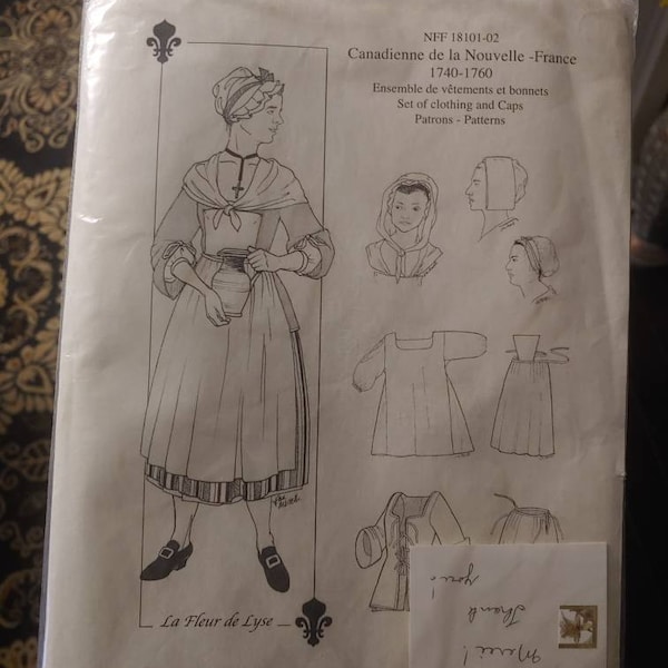NFF18101/02 – Pattern for Women’s Set of Clothing - Mid-18th Century - Etsy