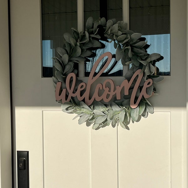 Rustic Welcome Round Reclaimed Wood Sign /welcome Decor - Etsy