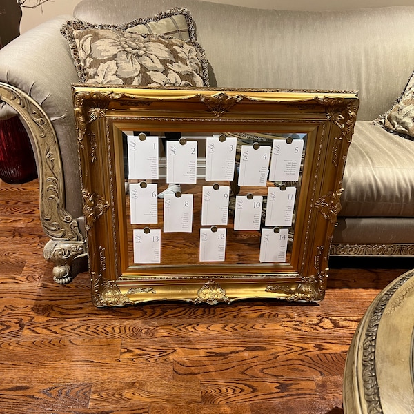 4x6 Wedding Seating Chart Template Calligraphy, Elegant Seating Plan ...