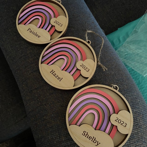 Personalized Christmas Scene Ornament, Holiday Ornament, Christmas Tree Ornament, Mountain ...