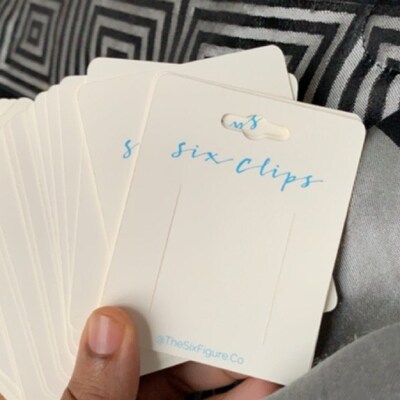 Customized Hair Accessory Display Card 2.75 Inches by 3.5 Inches for ...