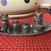 The Owl & the Pussy Cat Thimble Set Pewter Collectible Thimbles Gift ...