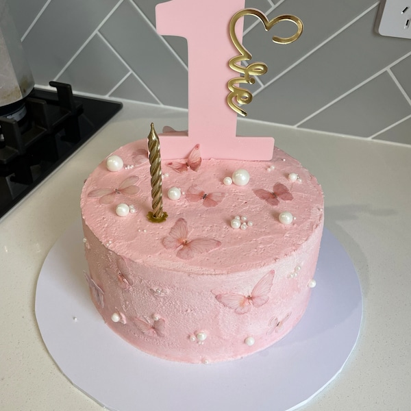 One Cake Topper Girl, 1 Cake Topper Girl, First Birthday Cake Decor ...