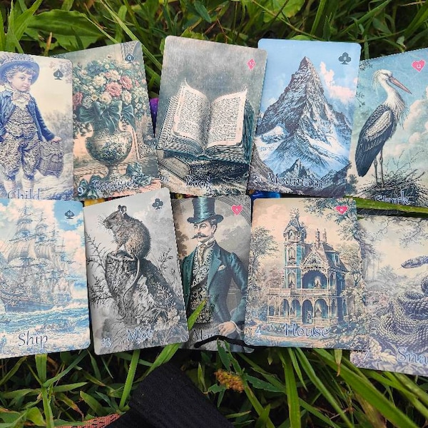 Noble Lenormand Lite 350 Grams Glossy Bridge Format - Etsy Noble Lenormand Lite 350 Grams Glossy Bridge Format - Etsy