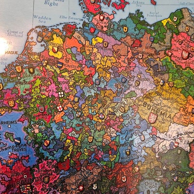 Germany History Map Holy Roman Empire 1444 - Etsy
