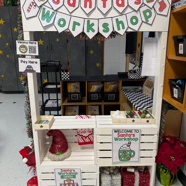 Santa's Workshop Dramatic Play Printables for Preschoolers- Christmas ...