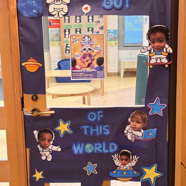 Space Classroom Door Decor Kit Printable Astronaut Classroom Decor Cute ...