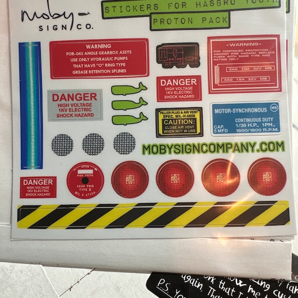 Hasbro Youth Proton Pack Labels - Etsy