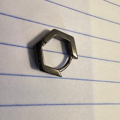 Hexagon Earrings Bee Earrings Geometric Earrings Black Huggie Earrings ...