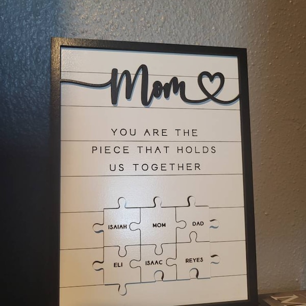 Custom Mothers Day Puzzle Sign | Mom You Are the Piece That Holds Us ...
