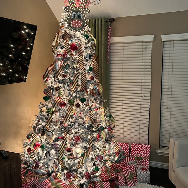 Christmas Tree Topper - Rudolph Tree Topper - Christmas Tree Decor ...