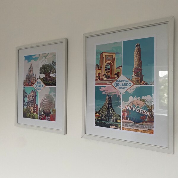 Universal Orlando Retro Poster Prints, Set of Four Vintage Style ...