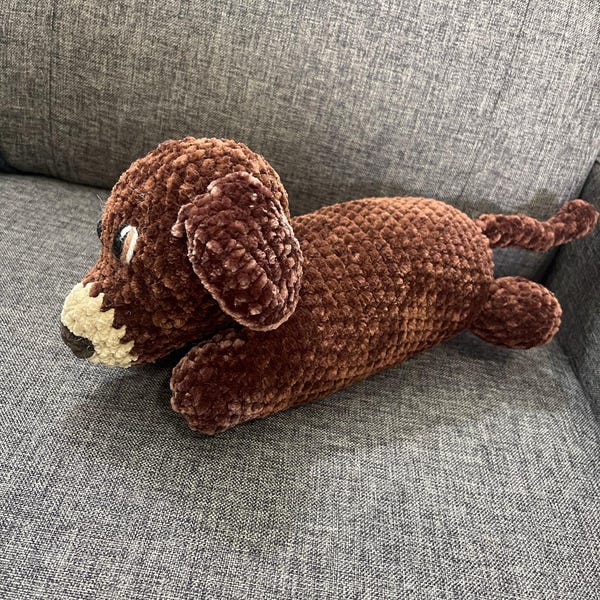 Dachshund Crochet Pattern PDF: Amigurumi Dog, Stuffed Puppy Toy ...