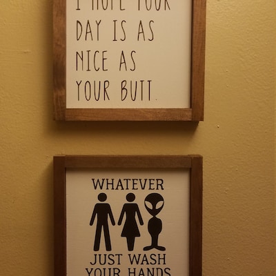 Wash Your Hands Bathroom Sign / Bathroom Decor - Etsy