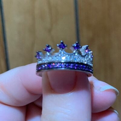 925K Sterling Silver Ruby Queen Crown Ringcrown Ringsilver - Etsy