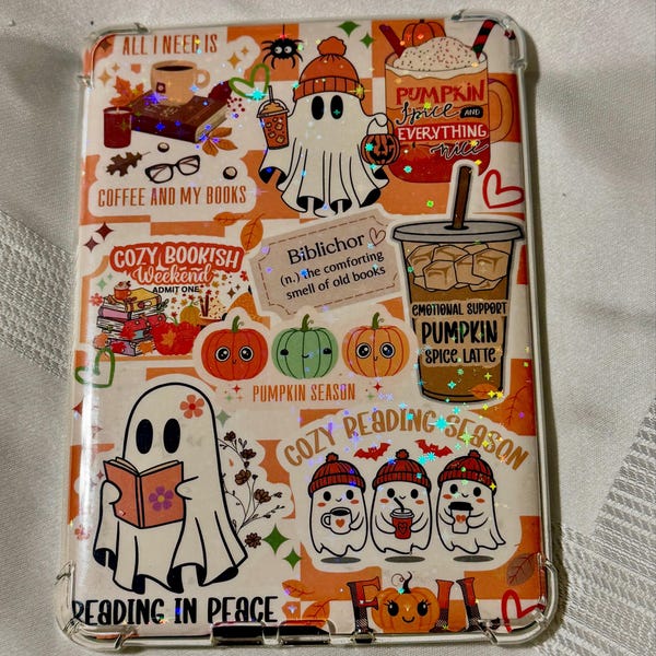 Kindle Insert for Clear Case, Fall Book Theme, Kindle Skin, Bookish ...