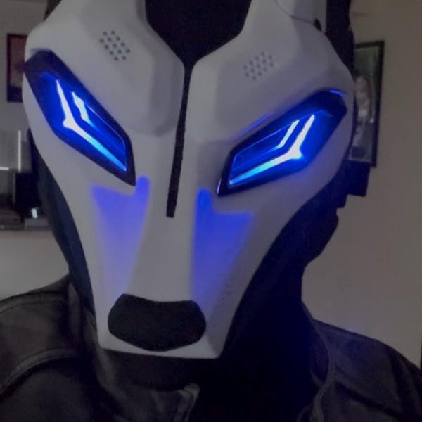 Cyber Wolf Mask Streamer Cosplay Mask - Etsy