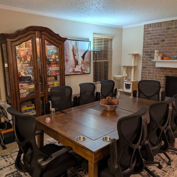 Custom Gaming Table, Role Playing Game Table With Folding Legs, Vaulted ...