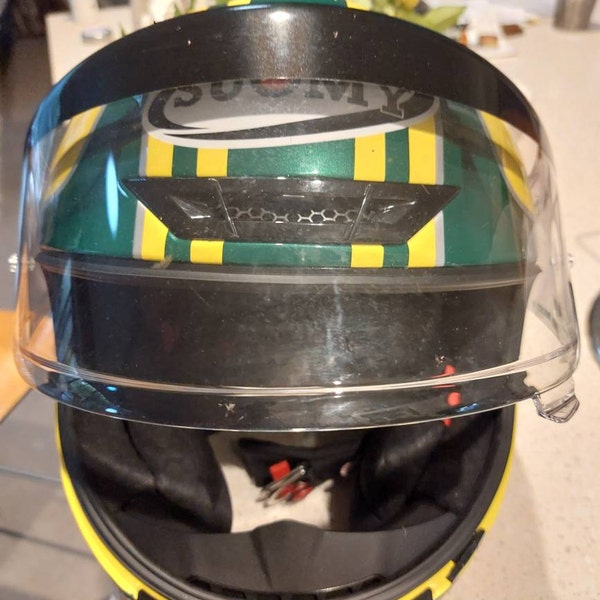 Custom Helmet Visor Sun Strip Sticker - 36mm Tall | Racing Bike Car ...