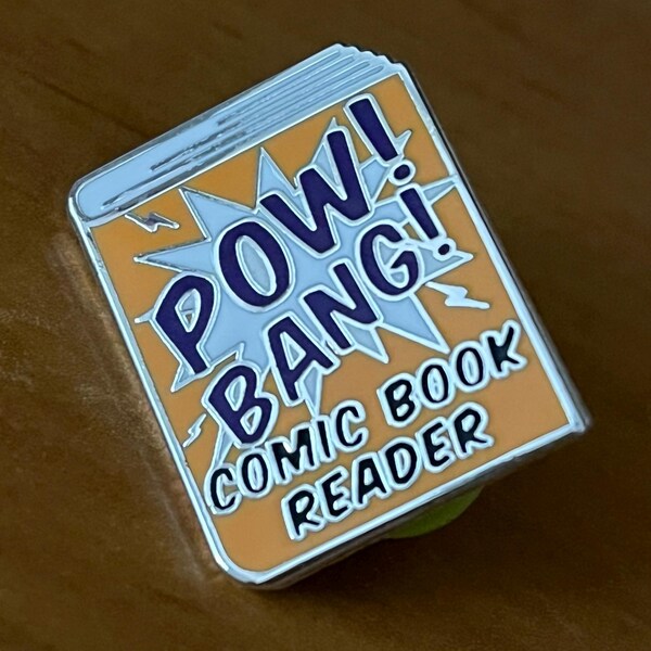 Comic Book Reader Enamel Pin - Etsy