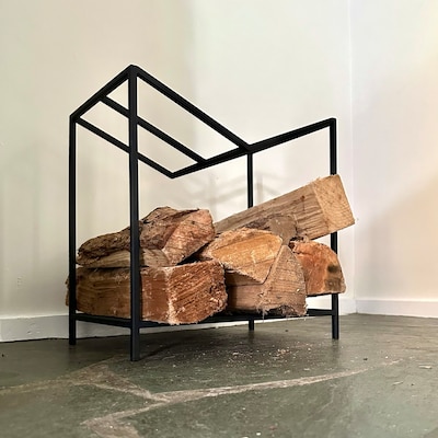 Log Holder // Minimalist Modern Firewood Storage Box Container for ...