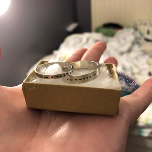 Couples Morse Code Rings, Couple's Rings, Initials Rings for Couples ...