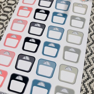 Scales Planner Stickers, Weight Loss Stickers, Weight Tracker Stickers ...