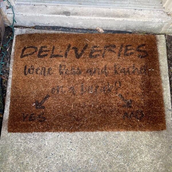 Were Ross and Rachel on a Break Funny Doormat, Personalized Doormat ...