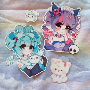 Angel Miku Waterproof Vinyl Sticker Pack Kawaii Anime Girl - Etsy