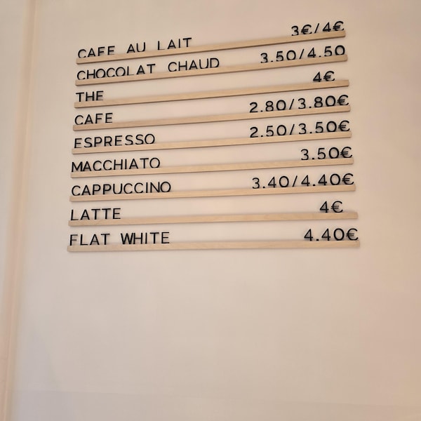 Selfadgesive Wooden Letters for Wall Menu Board – Café Signage, Office ...